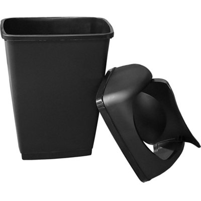 Kitchen Swing Bin Plastic Waste Paper Rubbish Recycle Bin Home Office ...