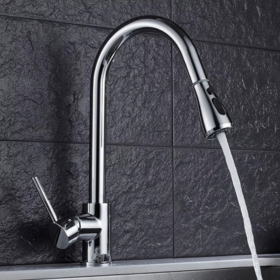 Kitchen Tap Chrome Finish Pull Out Tap