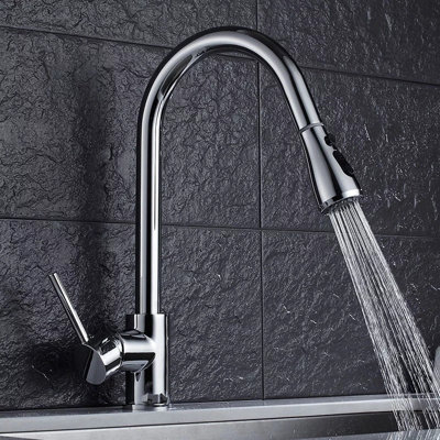 Kitchen Tap Chrome Finish Pull Out Tap