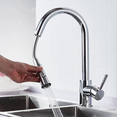 Kitchen Tap Chrome Finish Pull Out