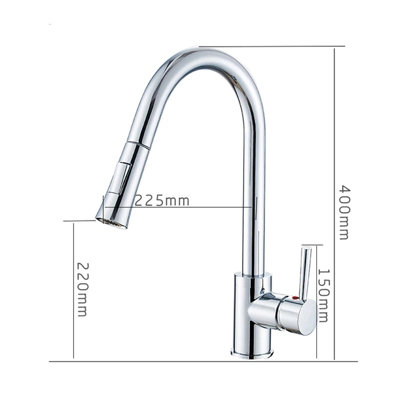 Kitchen Tap Chrome Finish Pull Out