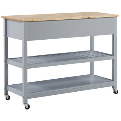 Kitchen Trolley NAVARINO Wood Grey