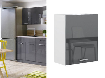 Kitchen Unit 60cm 600mm Wall Cabinet 1 Door Cupboard Soft Close Grey ...