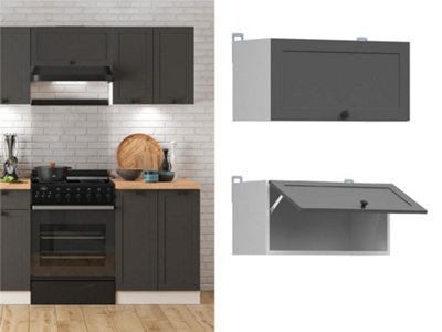 Kitchen Wall Unit 600mm Cabinet Extractor Fan Cooker Housing Shaker ...