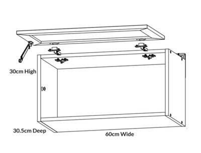 Kitchen Wall Unit 600mm Cabinet Extractor Fan Cooker Housing Shaker ...