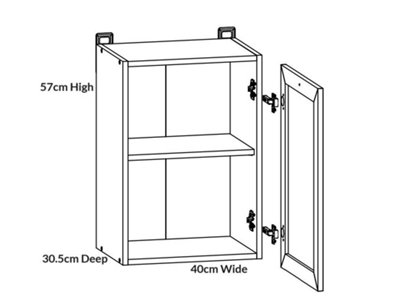 KITCHEN WALL UNIT CABINET 400MM CUPBOARD SONOMA OAK LEFT RIGHT 40CM ...