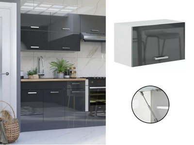 Kitchen Wall Unit Extractor Housing Half Height Cabinet 600mm Compact ...