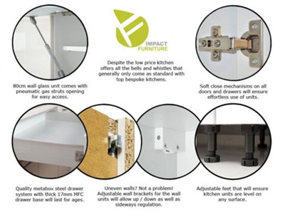 Kitchen Wall Unit Extractor Housing Half Height Cabinet 600mm Compact ...