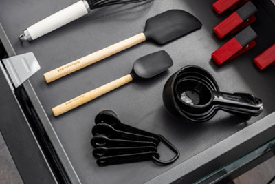 KitchenAid 11pc Black Kitchen Utensil Set Measuring Spoons