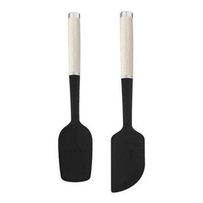 KitchenAid 2 Piece Silicone Spatula Set Almond Cream | DIY at B&Q