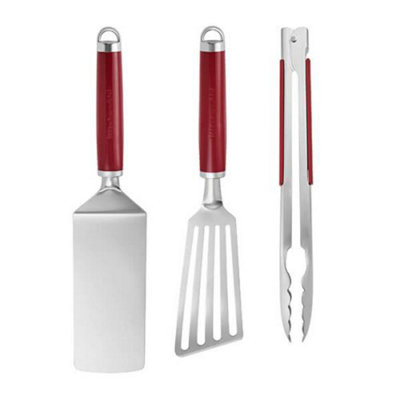 KitchenAid 3 Piece Indoor Grilling Set Empire Red | DIY at B&Q
