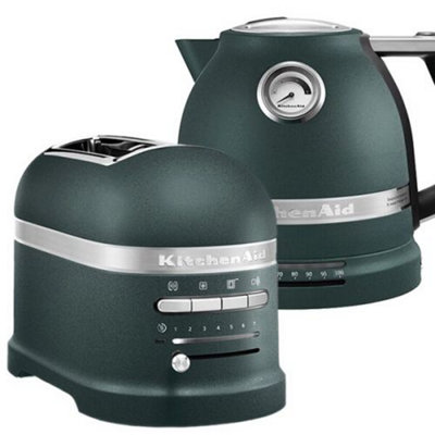 KitchenAid Artisan Pebbled Palm 2 Slot Toaster and Kettle Set | DIY at B&Q