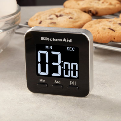 KitchenAid Digital Cooking Timer with Magnet and Backlight, 100 Minute ...