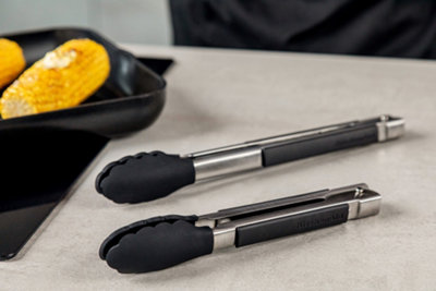 KitchenAid Silicone-Tipped Side-Locking Tongs, 23cm
