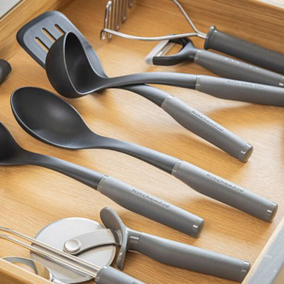 KitchenAid Soft Grip Basting Spoon Charcoal Grey