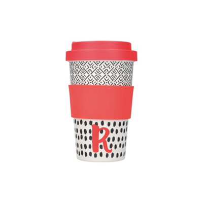 KitchenCraft 410ml Bamboo A to Z Letter "R" Reuseable Mug | DIY at B&Q