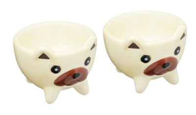 KitchenCraft Ceramic Dog-Shaped Novelty Egg Cups | DIY at B&Q