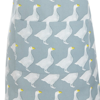 KitchenCraft Goose-Print Cotton Apron with Adjustable Fit for ...