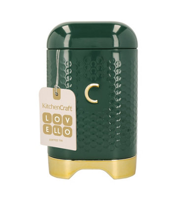 KitchenCraft Lovello Textured Geo Metal Coffee Canister