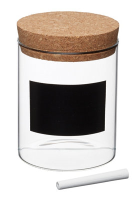 KitchenCraft Natural Elements Small Glass Storage Canister