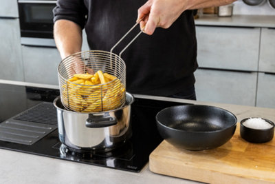 KitchenCraft Stainless Steel Large Chip Fryer and Basket