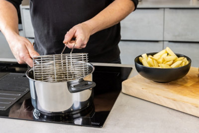 KitchenCraft Stainless Steel Large Chip Fryer and Basket