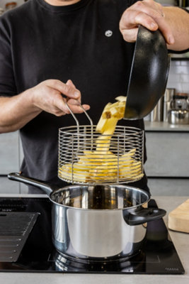 KitchenCraft Stainless Steel Large Chip Fryer and Basket