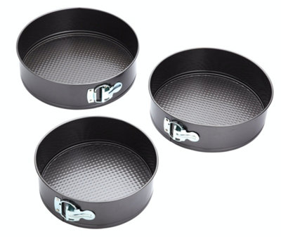 KitchenCraft Three Piece Non-Stick Spring Form Cake Tin Set | DIY at B&Q