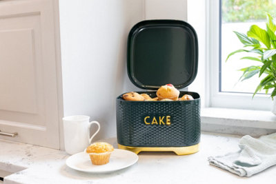 KitchenCraft Vintage Biscuit Storage Metal Square Jar Airtight Large ...
