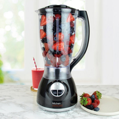 KitchenPerfected 500w 2Ltr Table Blender with Mill - Black