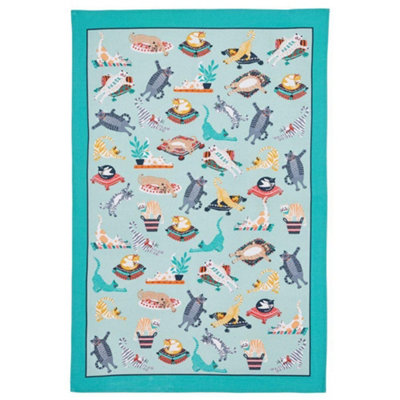 Kitty Cats Animal Print 100% Cotton Tea Towel