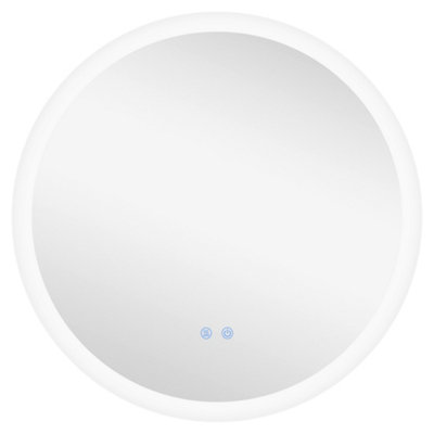 kleankin Illuminated Bathroom Mirror with Defogging Film, LED Lights ...