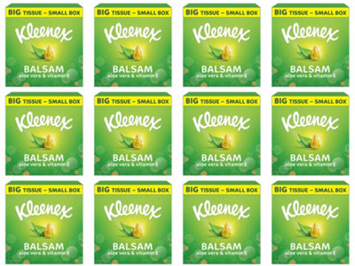 Kleenex balsam extra large tissues 40 sheets (Pack of 12) | DIY at B&Q
