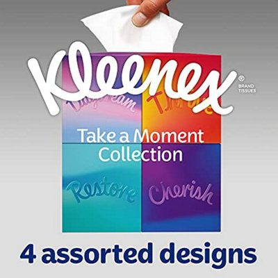 Kleenex Collection Cube Tissue Take A Moment Pack of 12