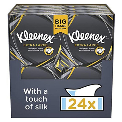 Kleenex Extra Large Compact Facial Tissues - 24 Boxes, 44 Tissues Per Box