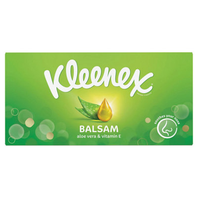 Kleenex Facial Tissues x12 Boxes of Balsam with Aloe vera