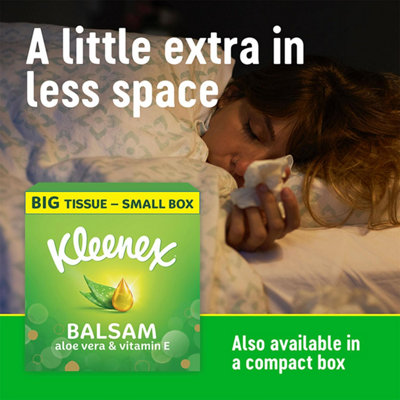 Kleenex Facial Tissues x12 Boxes of Balsam with Aloe vera