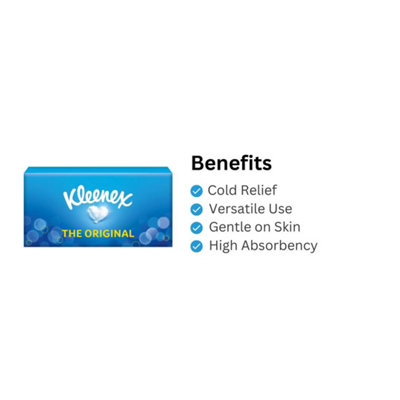 Kleenex Original Tissue Box, 70 Pieces