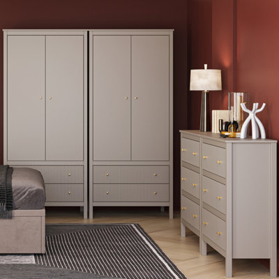 Kleo 2 Door 3 Drawers SIdeboard Taupe