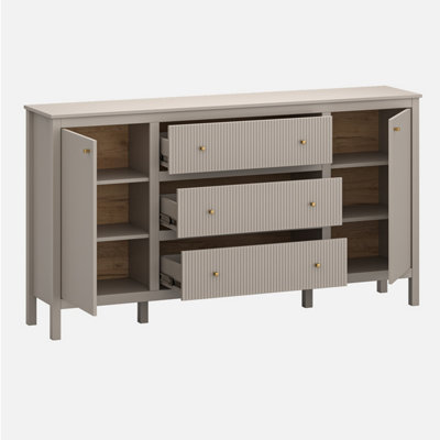 Kleo 2 Door 3 Drawers SIdeboard - Taupe