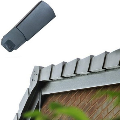 Klober Dry Verge Roof Tile Plastic End Cap - Left Hand Grey