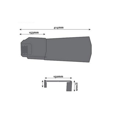 Klober Dry Verge Roof Tile Plastic End Cap - Left Hand Grey