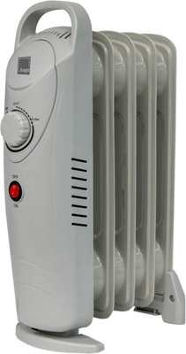 KNIGHT 5 Fins 500W Oil-Filled Radiator Heater White Colour with ...