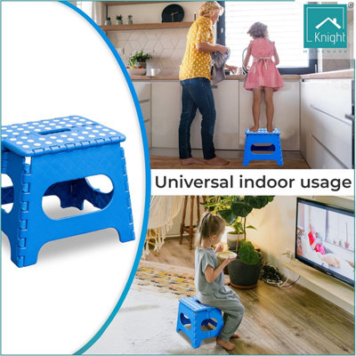 Knight Folding Step Stool Strong Heavy Duty Skid Resistant Stool for ...