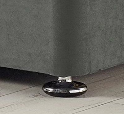 Knight Sleep York Navy Plush 4FT Princess Sprung Divan Storage Bed with ...