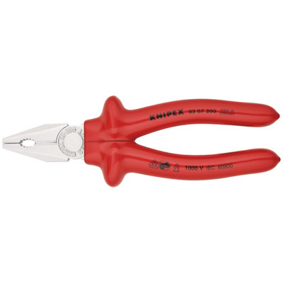Knipex 03 07 200 Fully Insulated S Range Combination Pliers, 200mm ...
