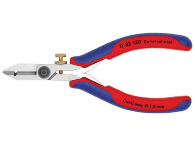 KNIPEX 130mm Electronic Wire Stripping Shears for Precision Cutting