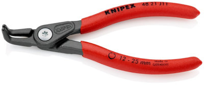 Knipex 130mm90deg Internal Straight Tip Circlip Pliers 12 - 25mm Capacity 75083 | DIY at B&Q