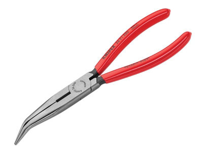 Knipex 26 21 200 SB Bent Snipe Nose Side Cutting Pliers PVC Grip 200mm ...
