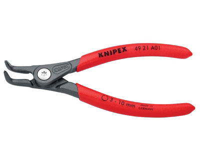 Knipex 49 21 A01 SB Precision Circlip Pliers External 90 Bent Tip 3-10mm A01 KPX4921A01